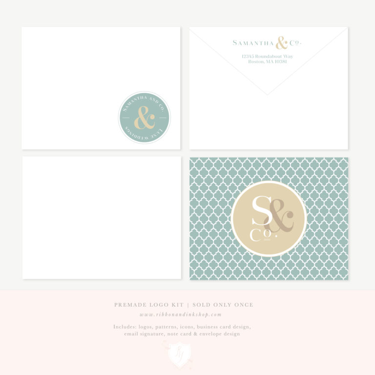 Premade Logo for Creatives | Semi Custom Logo | Samantha & Co.