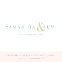 Premade Logo for Creatives | Semi Custom Logo | Samantha & Co.
