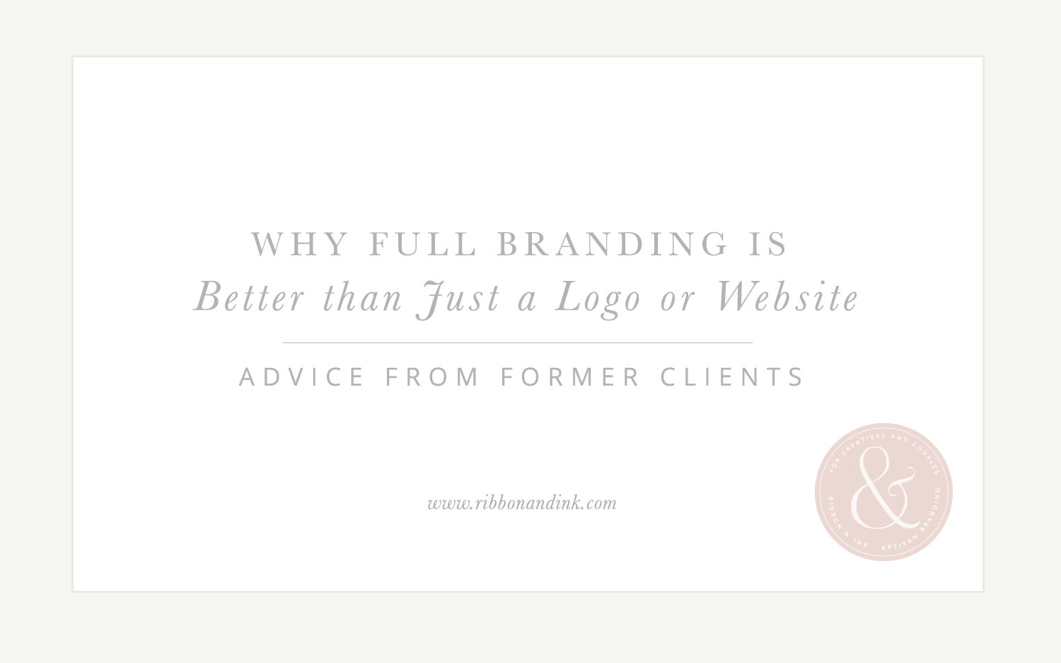 Why You Should Do a Full Rebrand vs. Just a Logo | Branding for ...