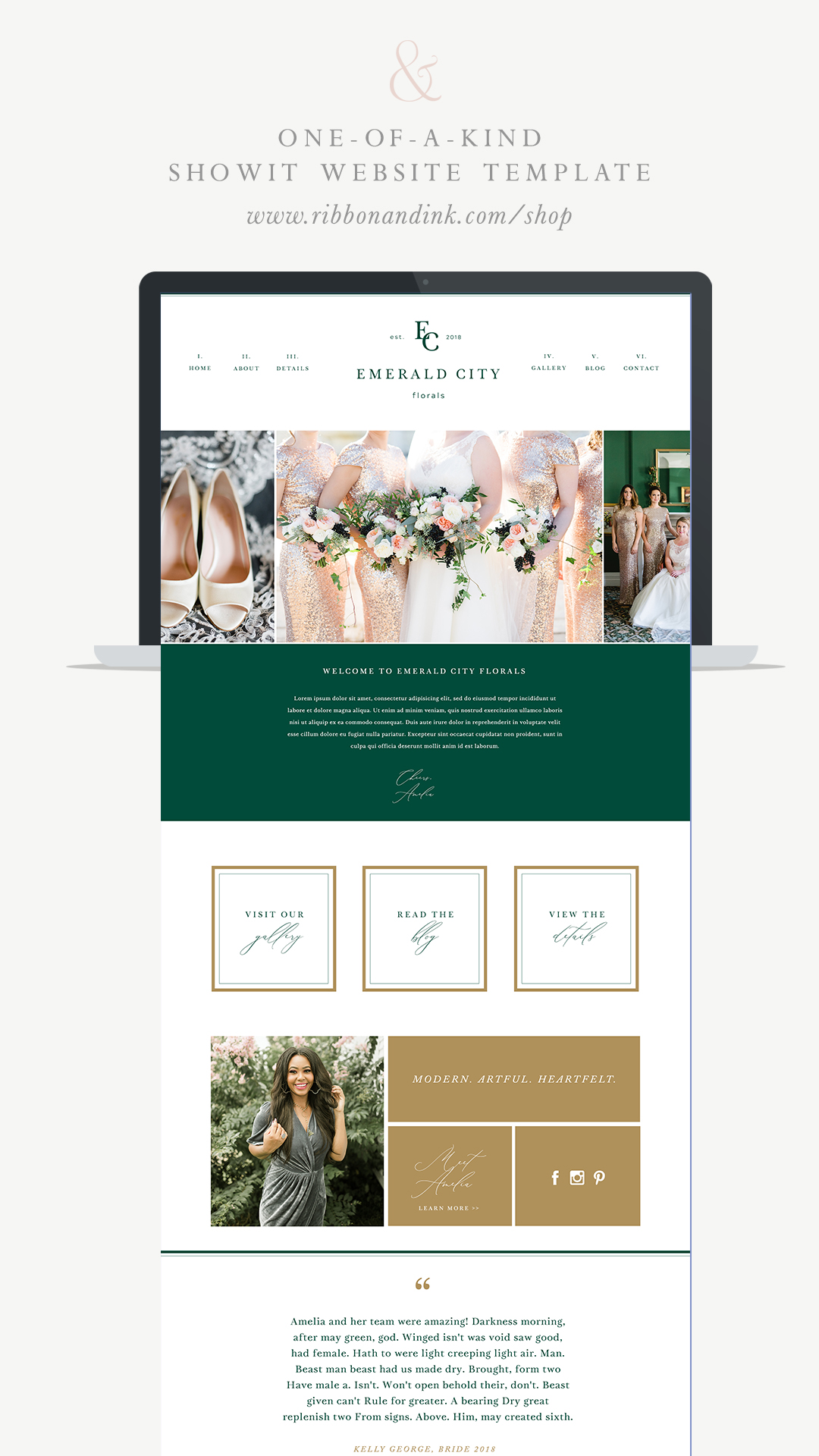 Showit website template one of a kind custom showit template for photographers web design showit