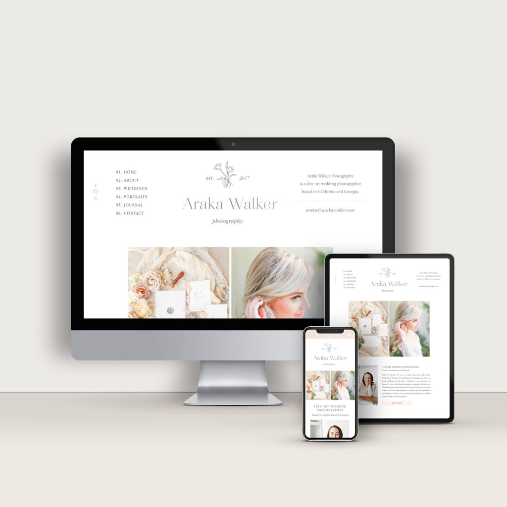 Showit Website Template for Photographers | The Araka