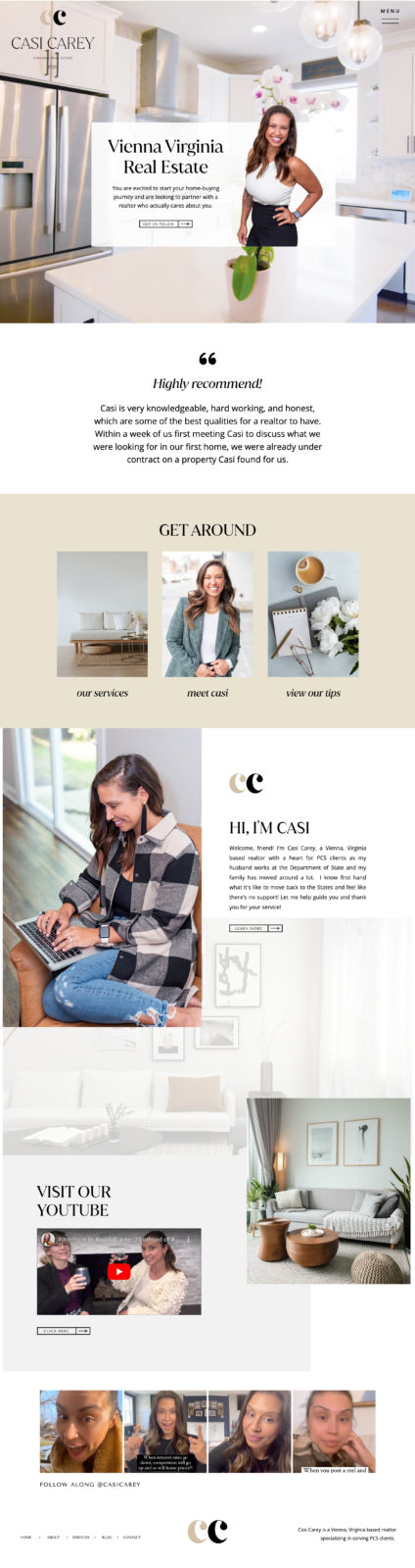 Brand and Showit Website Launch for Realtor