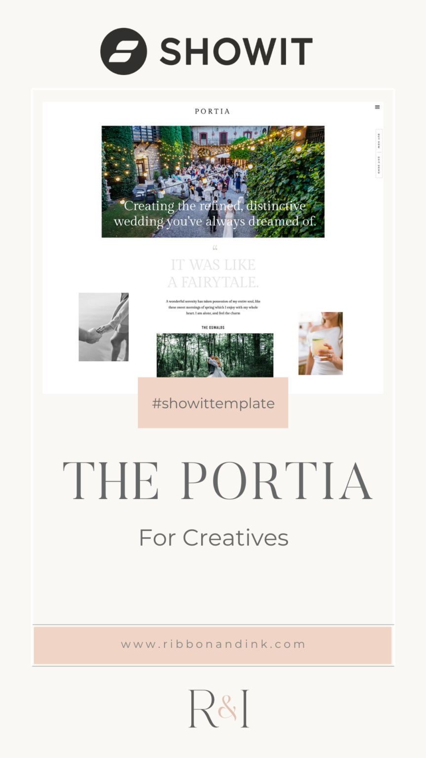 Modern Editorial Showit Website Template for Creatives and Wedding Pros