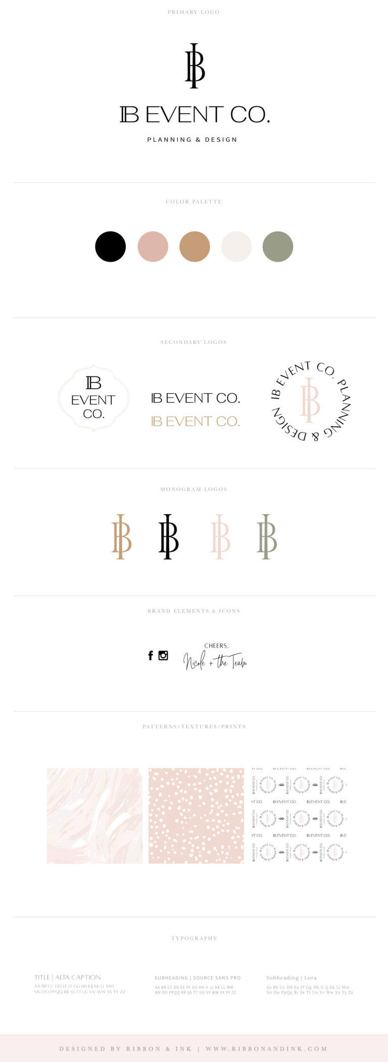 Branding and Custom Showit Website for IB Event Co.